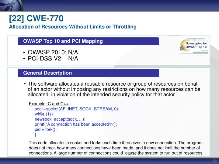 PPT - 2010 CWE/SANS Top 25 with OWASP Top 10 and PCI DSS V2 Mapping ...