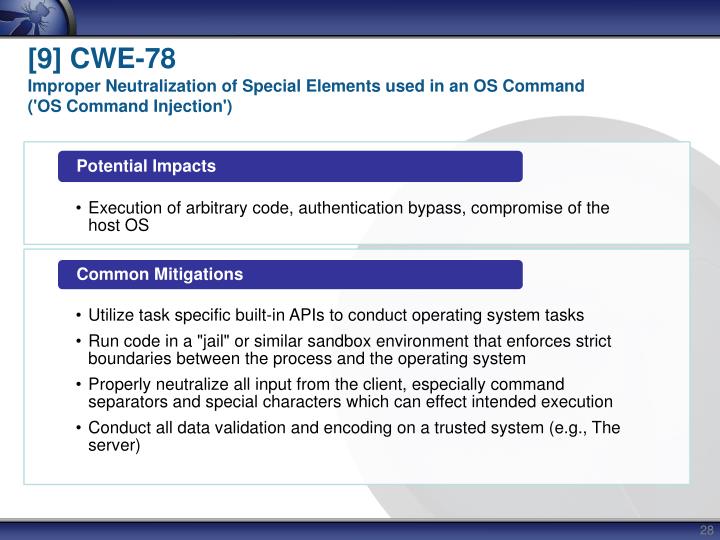 PPT - 2010 CWE/SANS Top 25 with OWASP Top 10 and PCI DSS V2 Mapping PowerPoint Presentation - ID ...