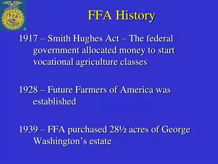 PPT - FFA History PowerPoint Presentation, free download - ID:5765610