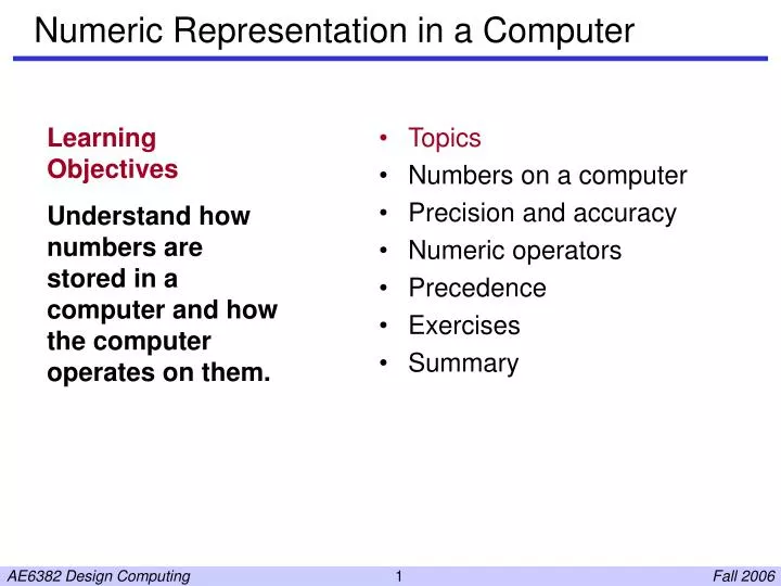 Ppt Numeric Representation In A Computer Powerpoint Presentation 6814
