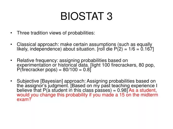PPT - BIOSTAT 3 PowerPoint Presentation, free download - ID:5766374