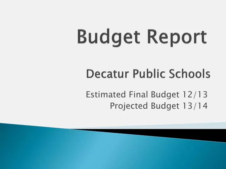 PPT - Budget Report PowerPoint Presentation, free download - ID:5767183