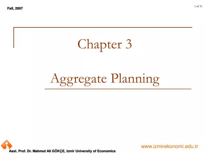 PPT - Chapter 3 Aggregate Planning PowerPoint Presentation, free ...
