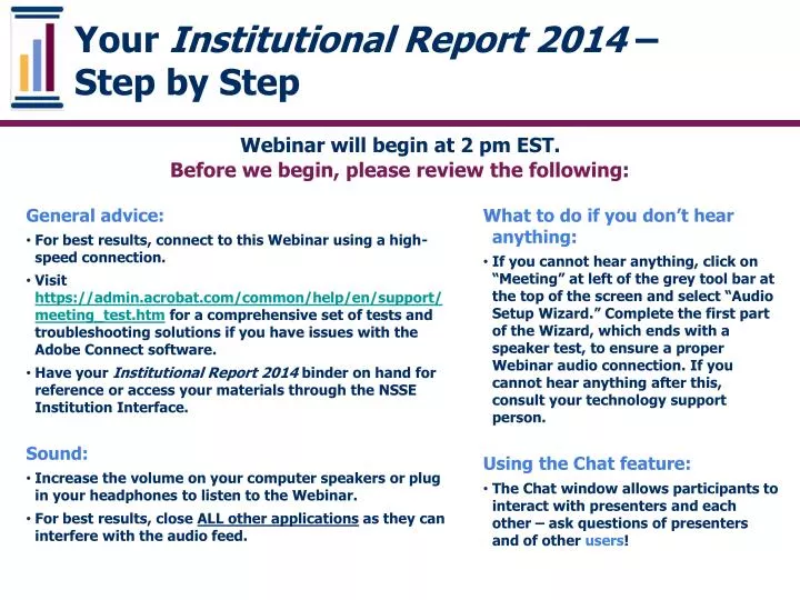 PPT - Your Institutional Report 2014 – Step by Step PowerPoint ...
