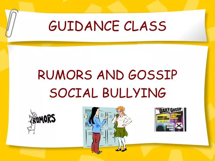 PPT - GUIDANCE CLASS PowerPoint Presentation, free download - ID:5768971