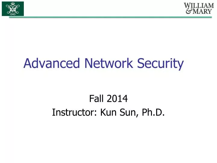 PPT - Advanced Network Security PowerPoint Presentation, free download ...