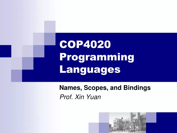 PPT - COP4020 Programming Languages PowerPoint Presentation, free ...