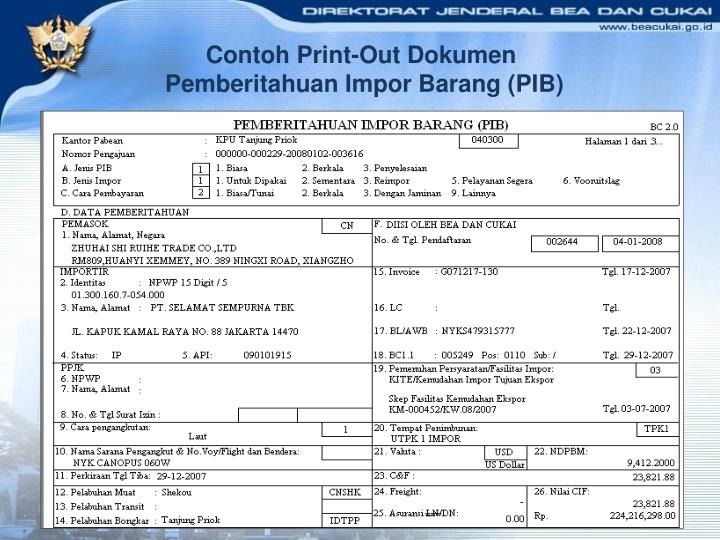PPT - P engeluaran BARANG IMPOR UNTUK DIPAKAI dengan PIB PowerPoint ...