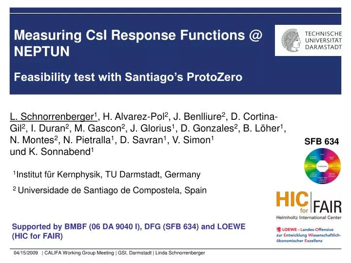Ppt Measuring Csi Response Functions Neptun Powerpoint Presentation