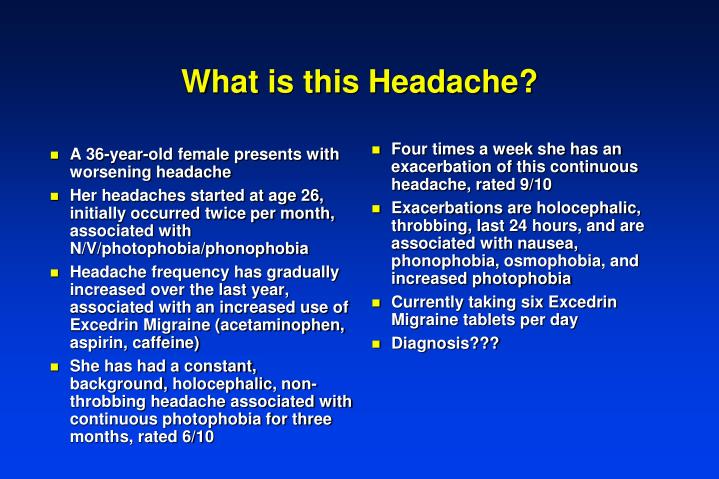 PPT - Living with Headaches PowerPoint Presentation - ID:5770143