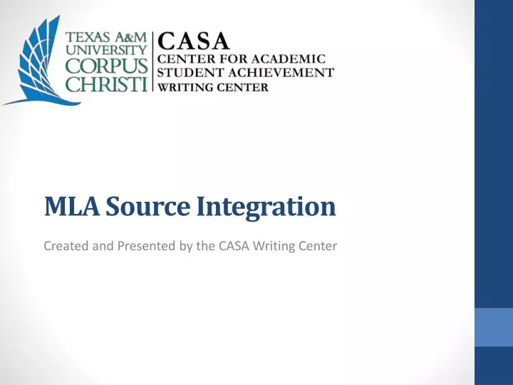 PPT - MLA Source Integration PowerPoint Presentation, free download - ID:5770912