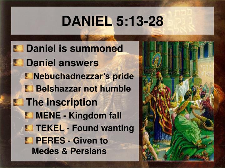 PPT - DANIEL 5 PowerPoint Presentation - ID:5771087
