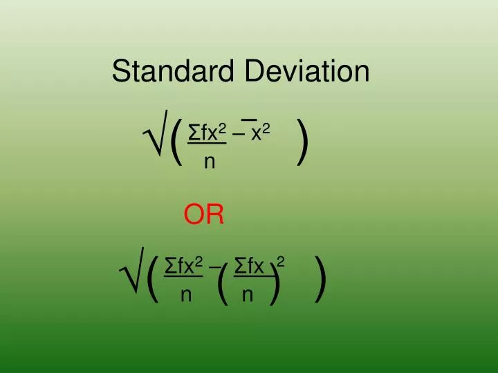 PPT - Standard Deviation PowerPoint Presentation, free download - ID ...
