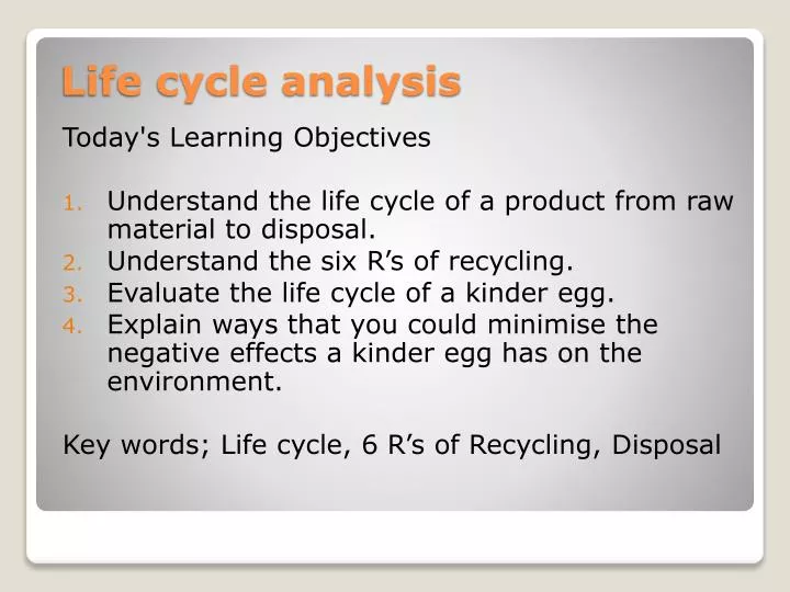 PPT - Life cycle analysis PowerPoint Presentation, free download - ID ...