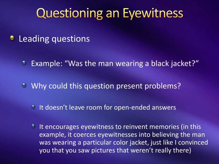 PPT - Eyewitness Testimony PowerPoint Presentation - ID:5772101