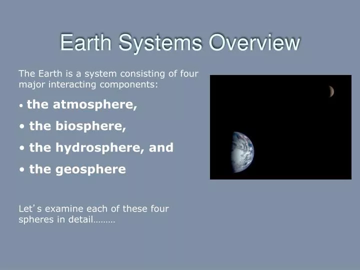 PPT - Earth Systems Overview PowerPoint Presentation, free download ...