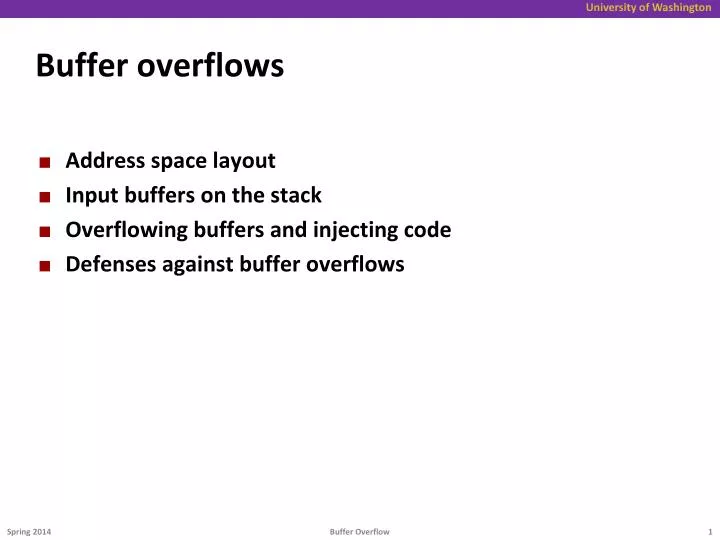 PPT - Buffer overflows PowerPoint Presentation, free download - ID:5772474