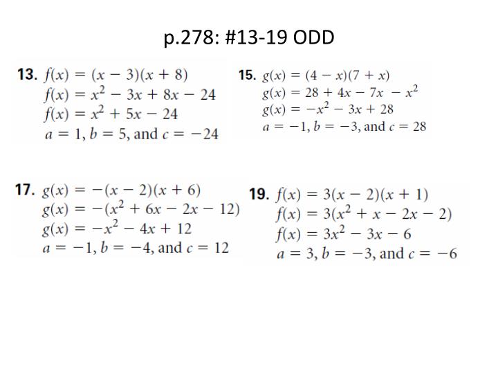 PPT - 5.1 – Introduction to Quadratic Functions PowerPoint Presentation ...