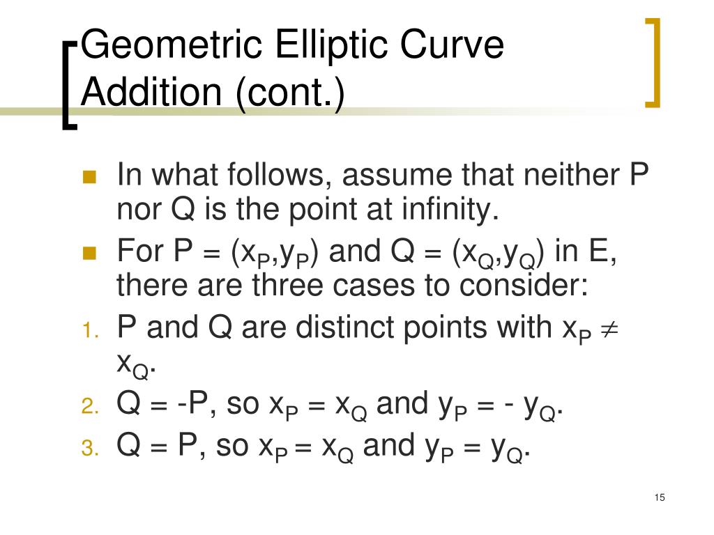 Ppt 498 Elliptic Curves And Elliptic Curve Cryptography Powerpoint