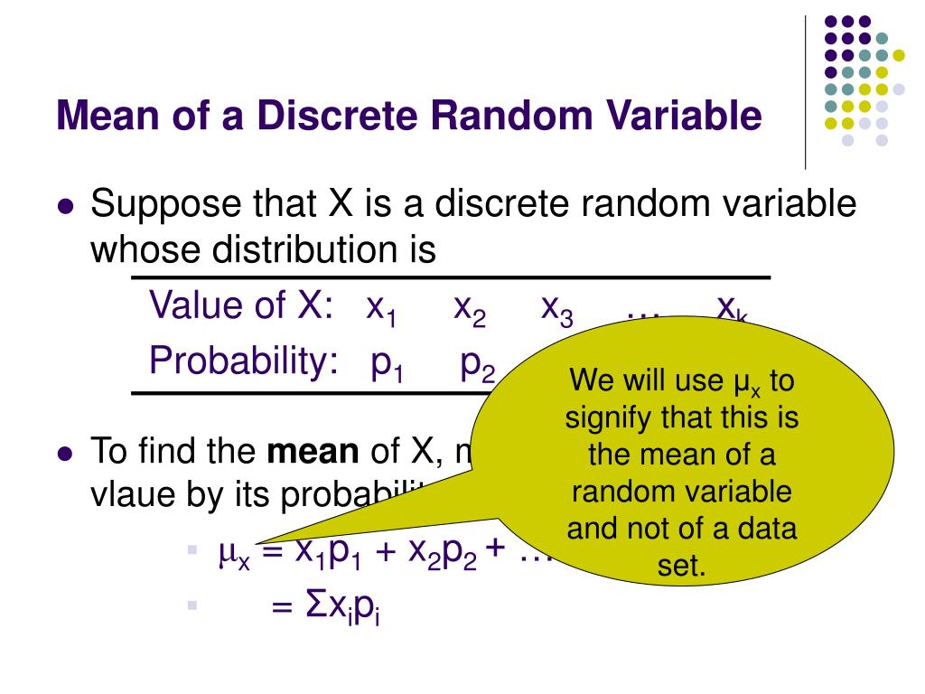 PPT 7 2 Day 1 Mean Variance Of Random Variables PowerPoint 