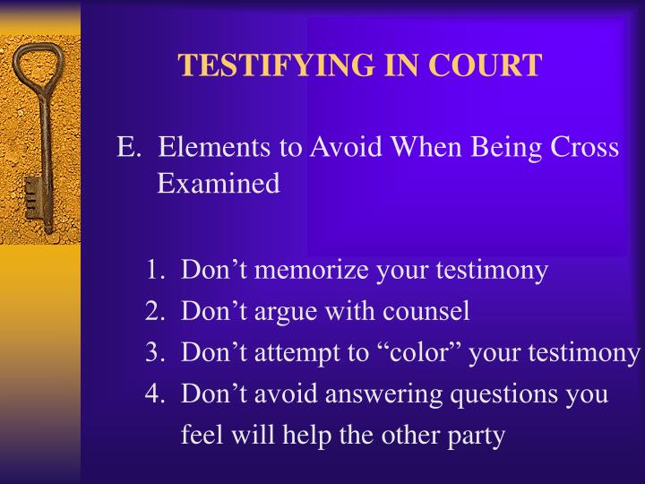 PPT - MODULE 27 Testifying in Court PowerPoint Presentation - ID:5774559