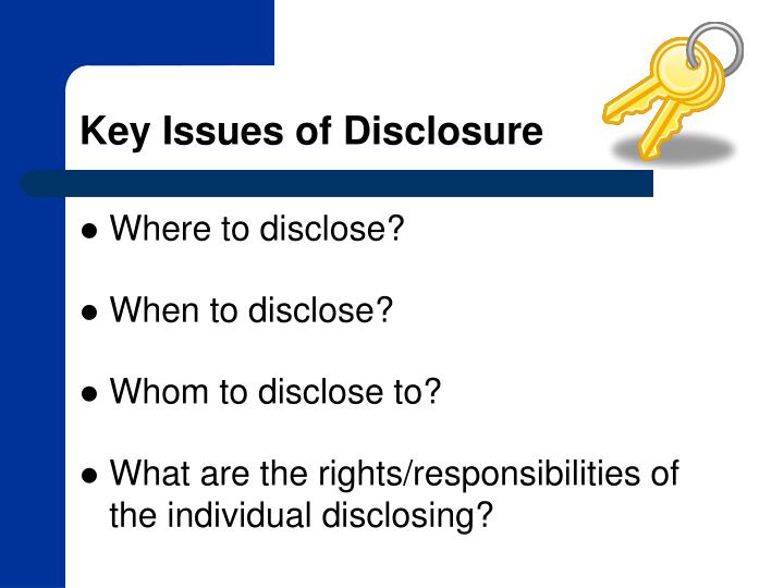 PPT - The 411 on Disability Disclosure: Addressing Self Disclosure ...
