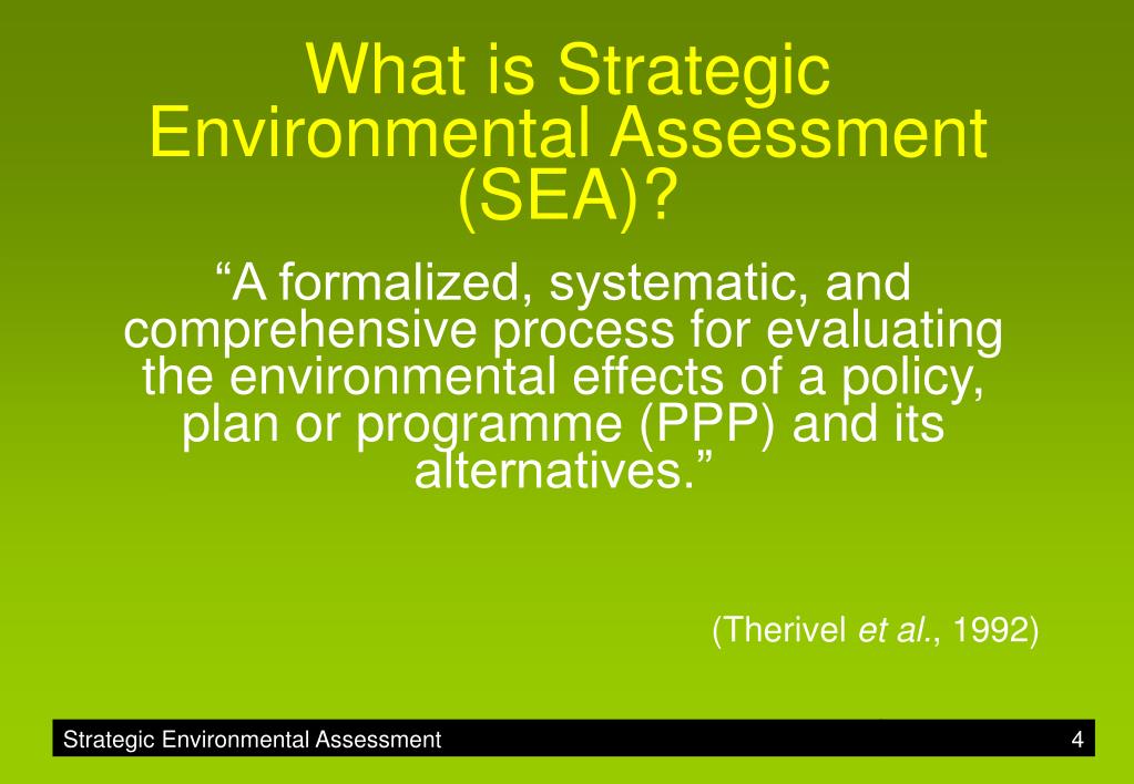 Ppt An Introduction To Strategic Environmental Assessment Powerpoint