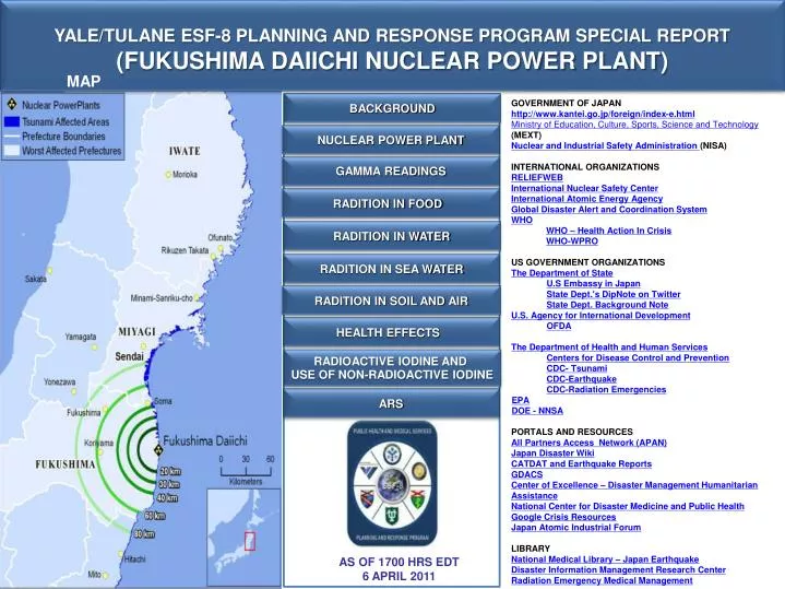 PPT - YALE/TULANE ESF-8 PLANNING AND RESPONSE PROGRAM SPECIAL REPORT ...