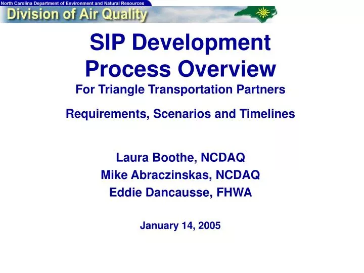 PPT - Laura Boothe, NCDAQ Mike Abraczinskas, NCDAQ Eddie Dancausse ...
