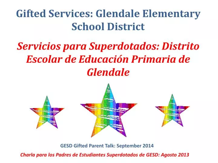 PPT - Gifted Services: Glendale Elementary School District PowerPoint ...