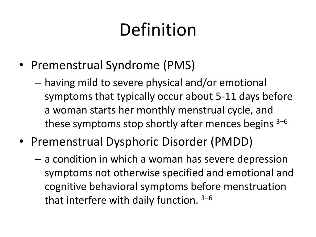 Defense Premenstrual Syndrome