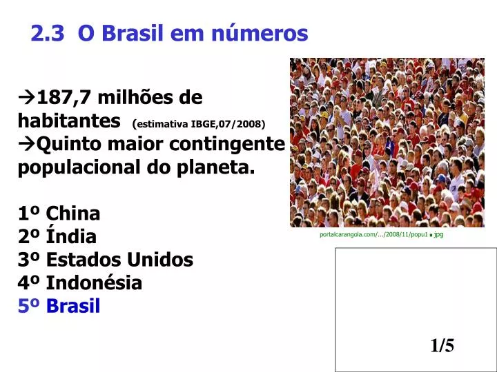PPT - 2.3 O Brasil em números PowerPoint Presentation, free download ...