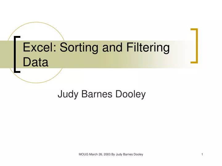 PPT - Excel: Sorting and Filtering Data PowerPoint Presentation, free ... PPT - Excel: Sorting and Filtering Data PowerPoint Presentation, free ...