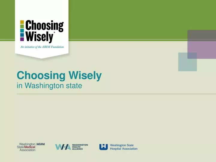 PPT - Choosing Wisely PowerPoint Presentation, free download - ID:5783181