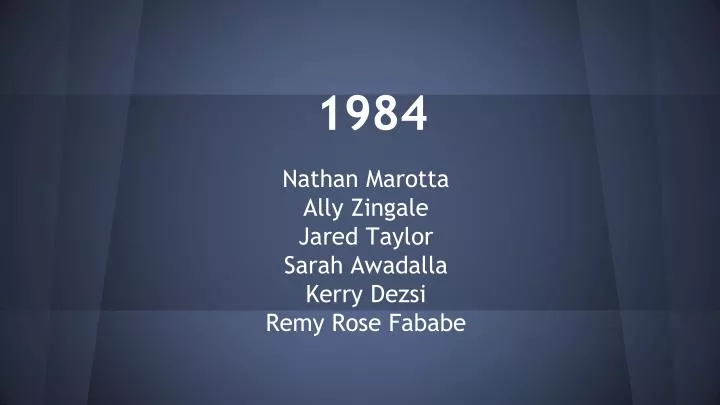 PPT - 1984 PowerPoint Presentation, free download - ID:5783238