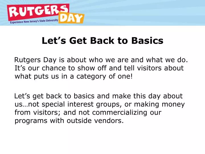 PPT - Let’s Get Back to Basics PowerPoint Presentation, free download ...
