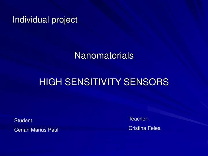 PPT - Individual project PowerPoint Presentation, free download - ID ...