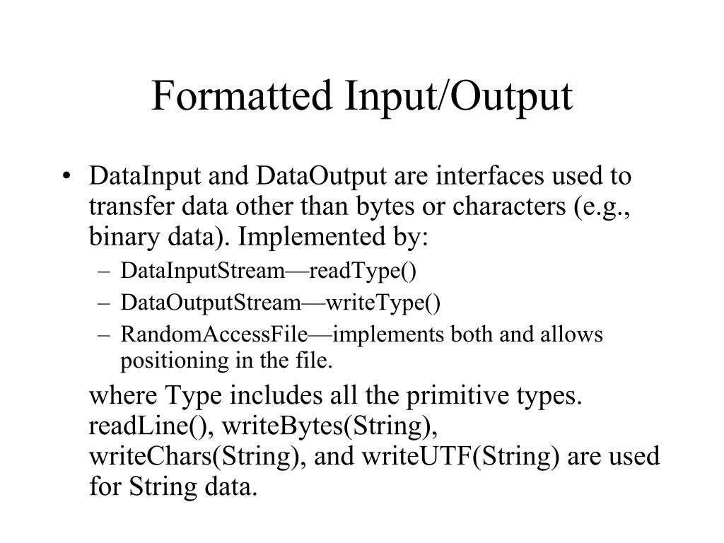 PPT Java Input Output PowerPoint Presentation Free Download ID 5787263
