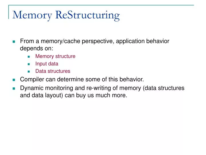 PPT - Memory ReStructuring PowerPoint Presentation, free download - ID ...