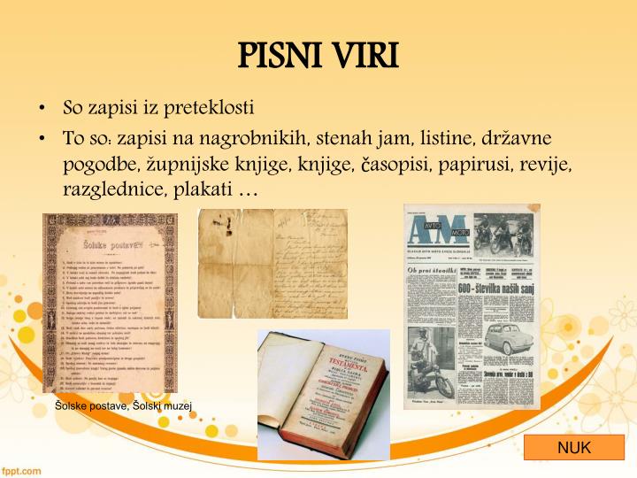 PPT - ZGODOVINSKI VIRI PowerPoint Presentation - ID:5787995