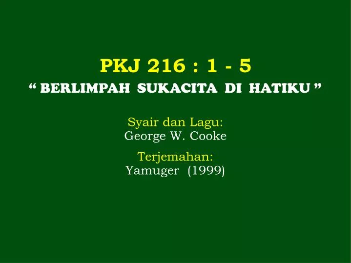 PPT - PKJ 216 : 1 - 5 PowerPoint Presentation, free download - ID:5788266