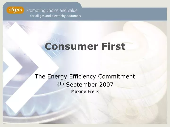 PPT - Consumer First PowerPoint Presentation, free download - ID:5788386
