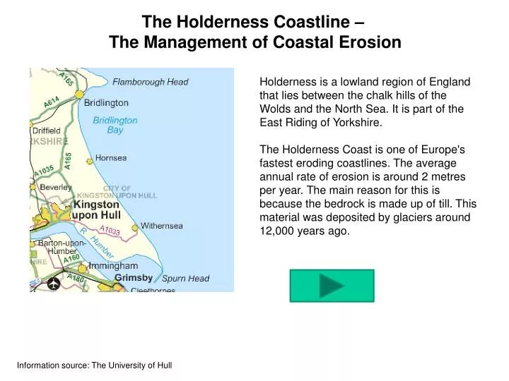 PPT - The Holderness Coastline – The Management of Coastal Erosion ...