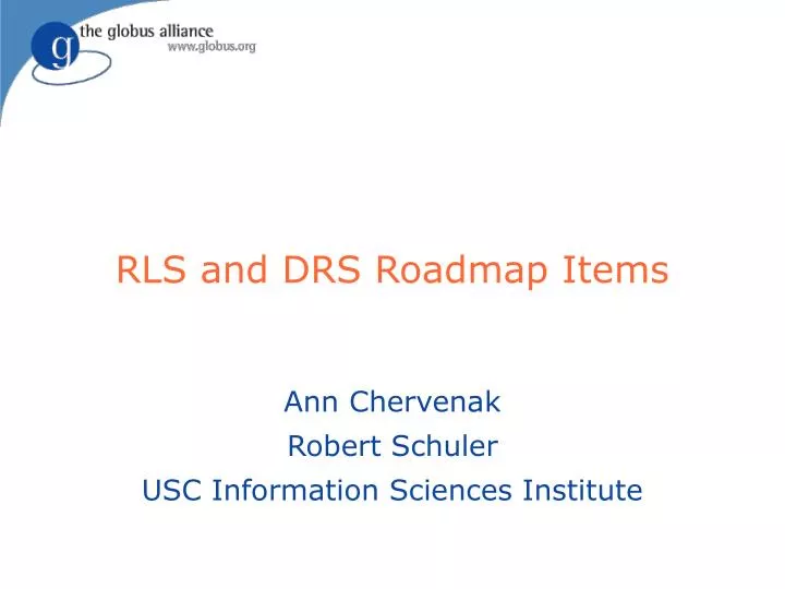PPT - RLS and DRS Roadmap Items PowerPoint Presentation, free download ...