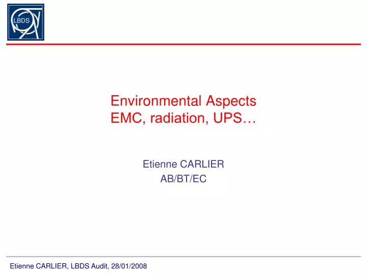 PPT - Environmental Aspects EMC, radiation, UPS… PowerPoint ...