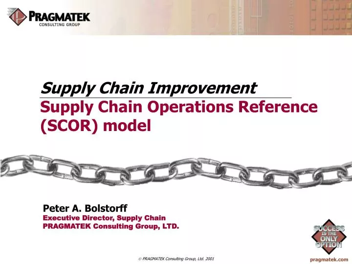 PPT - Supply Chain Improvement Supply Chain Operations Reference (SCOR ...