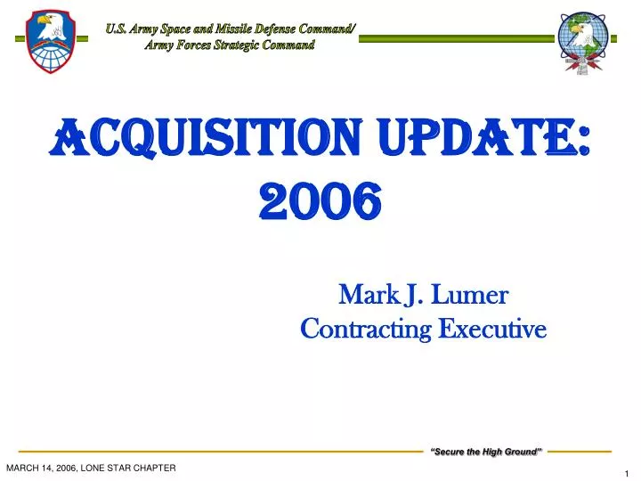 PPT - ACQUISITION UPDATE: 2006 PowerPoint Presentation, free download - ID:5790719