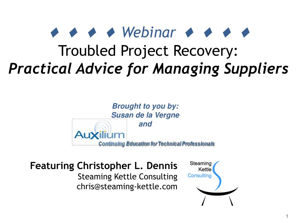 PPT - Webinar Troubled Project Recovery: Practical Advice for Managing ... PPT - Webinar Troubled Project Recovery: Practical Advice for Managing ...