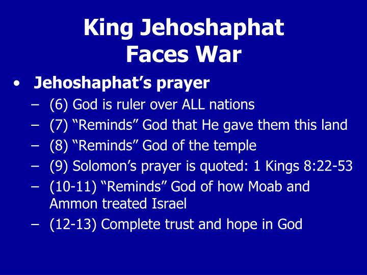 PPT - King Jehoshaphat Faces War PowerPoint Presentation - ID:5792435