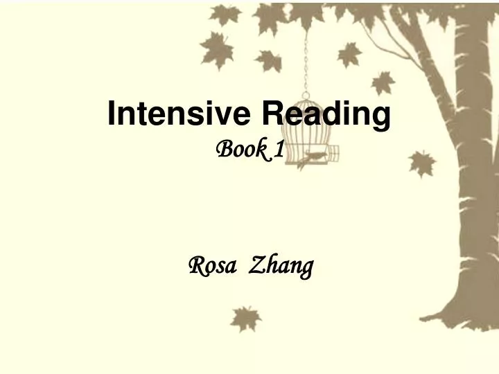 PPT - Intensive Reading Book 1 PowerPoint Presentation, free download ...